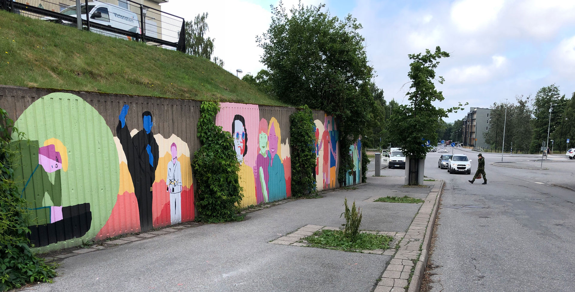 Muralmålning i Brandbergen - Stockholms läns museum